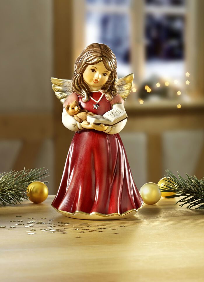 Engel mit Buch aus dem Hause Goebel - BORDEAUX - 000 | Brigitte St. Gallen
